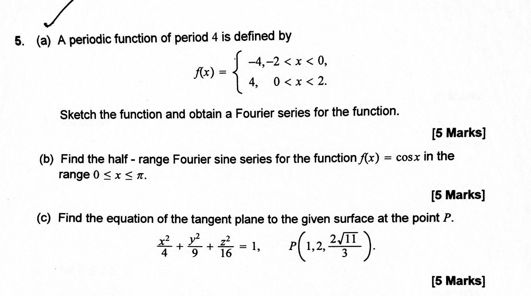 Solved 5. (a) A periodic function of period 4 is defined by | Chegg.com