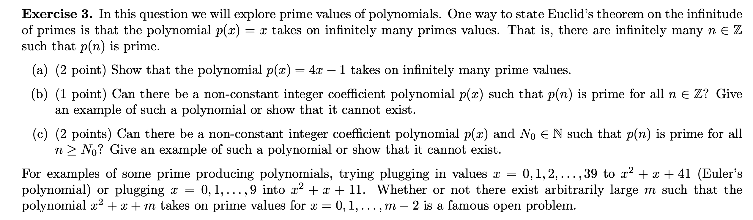 Solved Exercise 3. ﻿In this question we will explore prime | Chegg.com