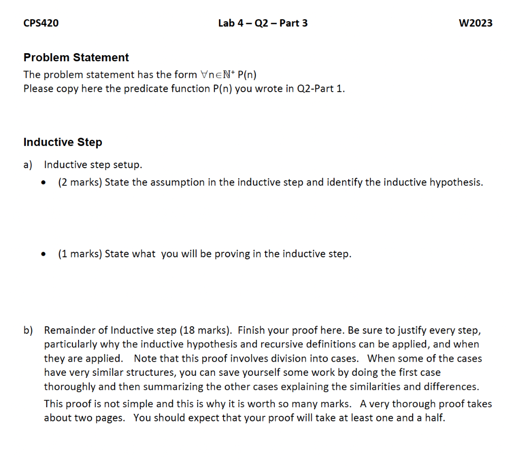 Solved Game Proof - Inductive Step You will now finish your | Chegg.com