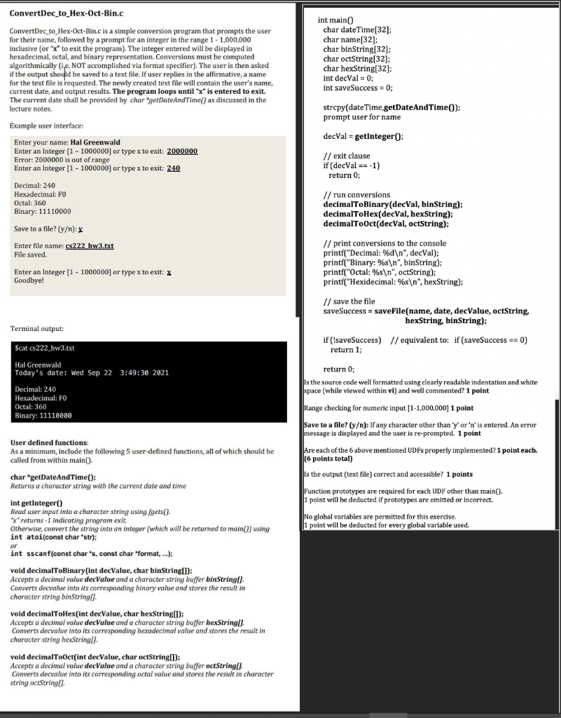Solved Please Solve in C with the given parameters. Use the | Chegg.com