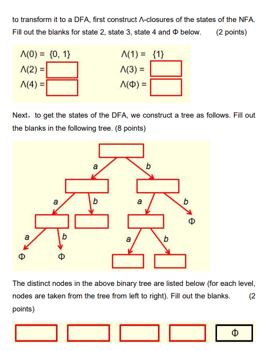 Solved 4. Given the following NFA over the alphabet {a,b},to | Chegg.com