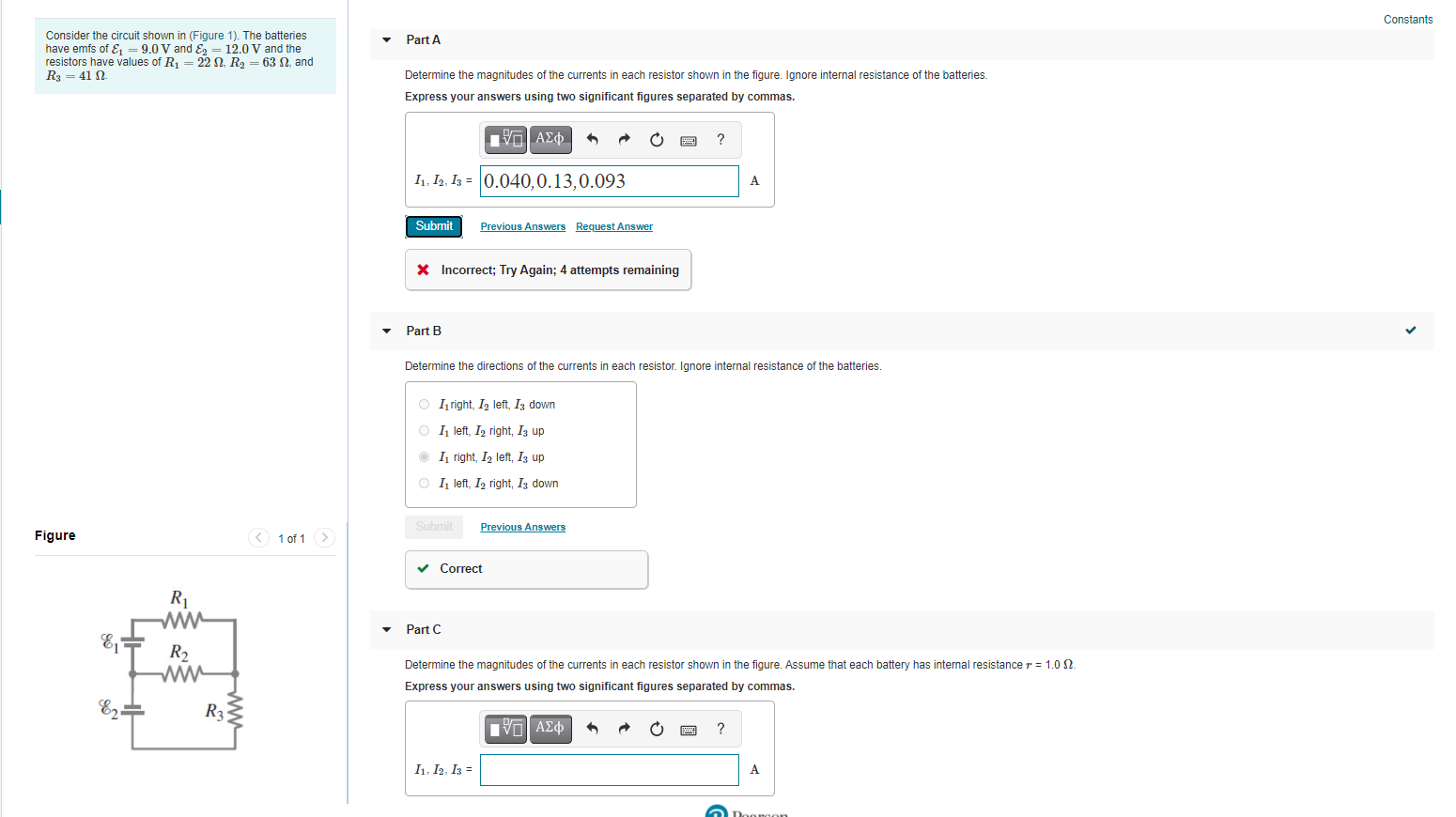 Solved Constant Constants Part A Consider the circuit shown | Chegg.com