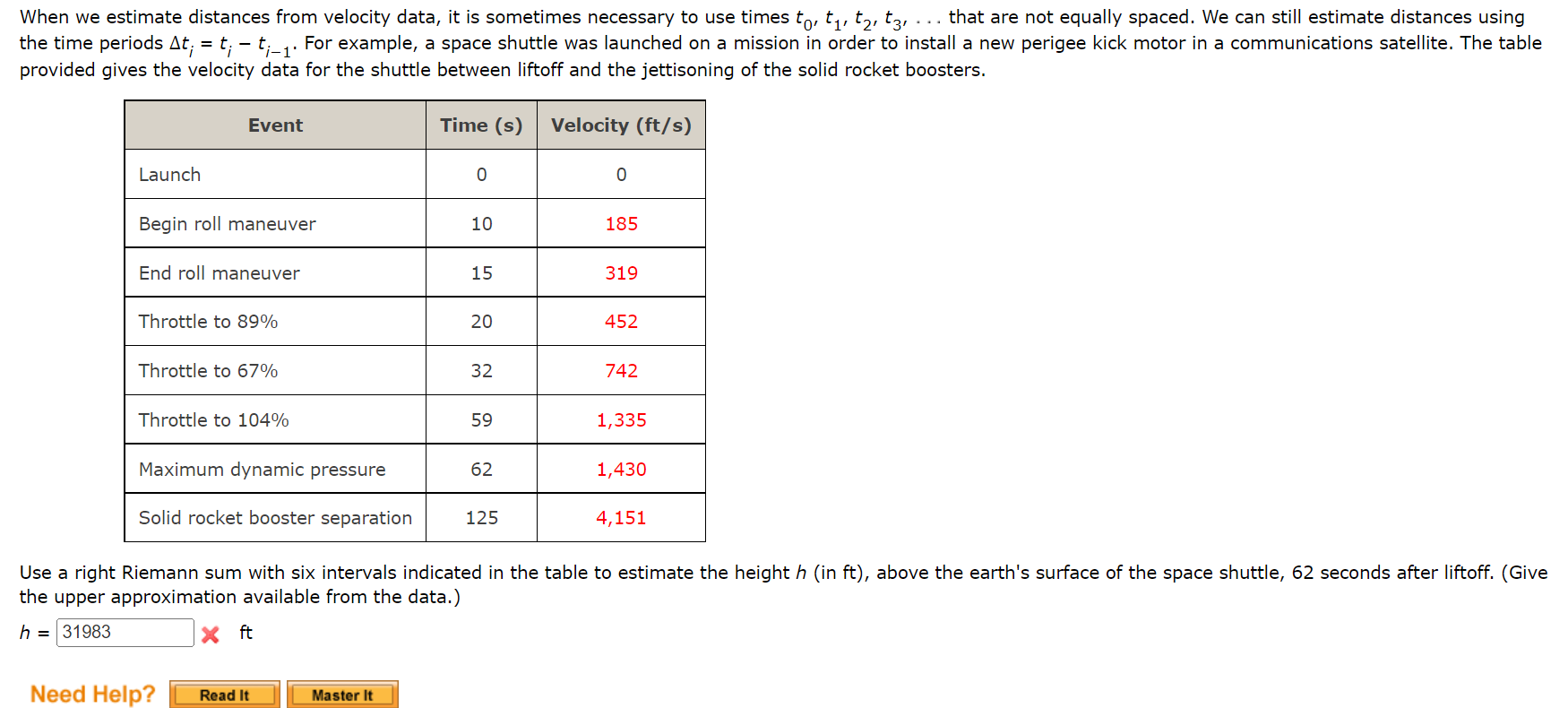Solved When we estimate distances from velocity data, it is | Chegg.com