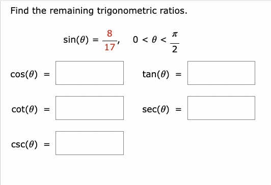 Solved Find the exact trigonometric ratios for the angle x | Chegg.com