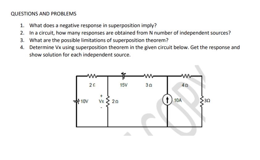 Solved QUESTIONS AND PROBLEMS 1. What does a negative | Chegg.com