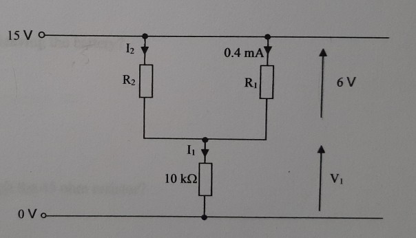 Solved Determine the values of R1, V1, I1, I2, R2 and the | Chegg.com
