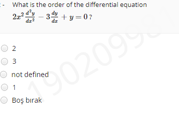 Solved What is the order of the differential equation 2c dz2 | Chegg.com