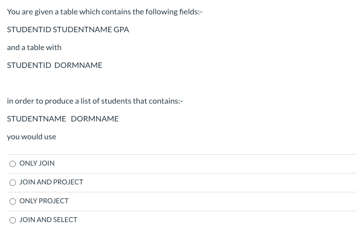 Solved You are given a table which contains the following | Chegg.com