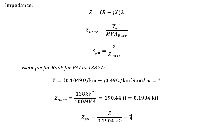 Solved How do I calculate the per unit impedance of a | Chegg.com