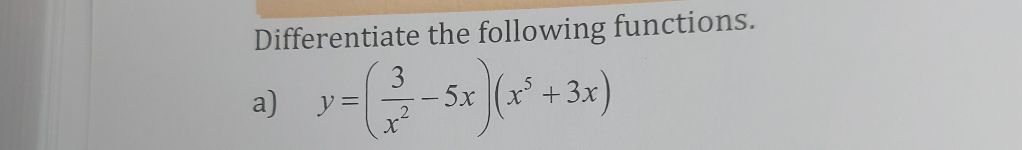 Solved Differentiate the following | Chegg.com