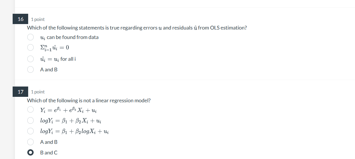 Solved 1 point Which of the following statements is true | Chegg.com