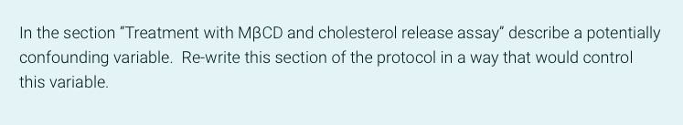 Solved Treatment with MBCD and cholesterol release assay | Chegg.com