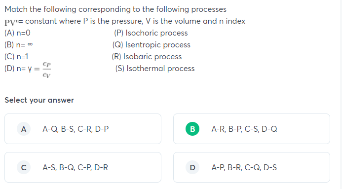 Solved Match the following corresponding to the following | Chegg.com