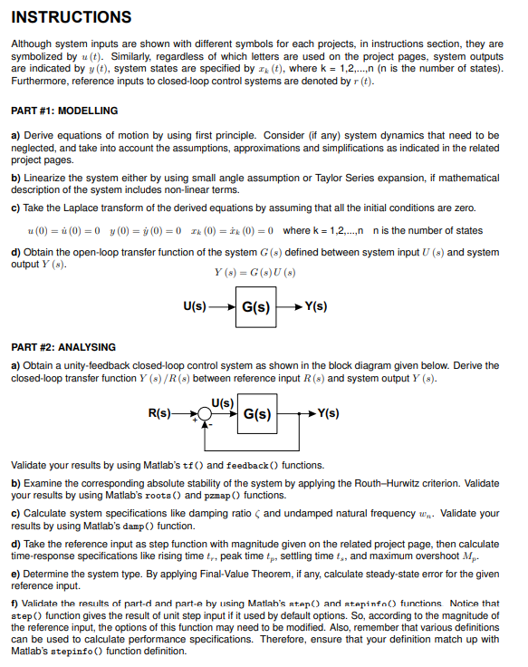 Solved INSTRUCTIONS Although system inputs are shown with | Chegg.com