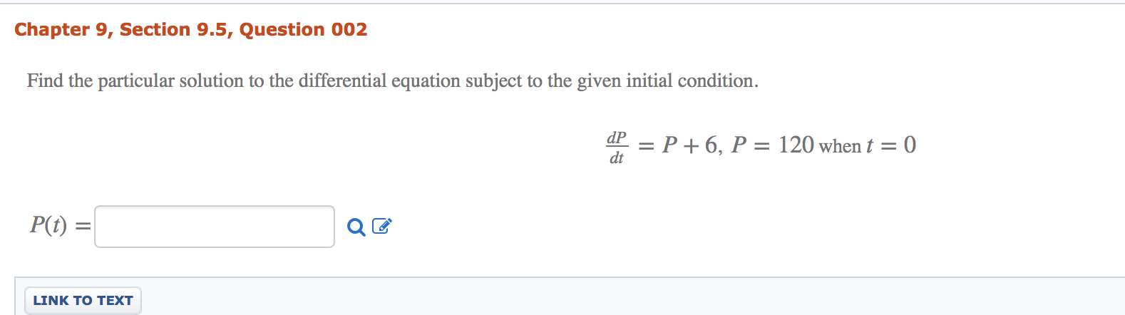 Solved Chapter 9, Section 9.5, Question 002 Find the | Chegg.com