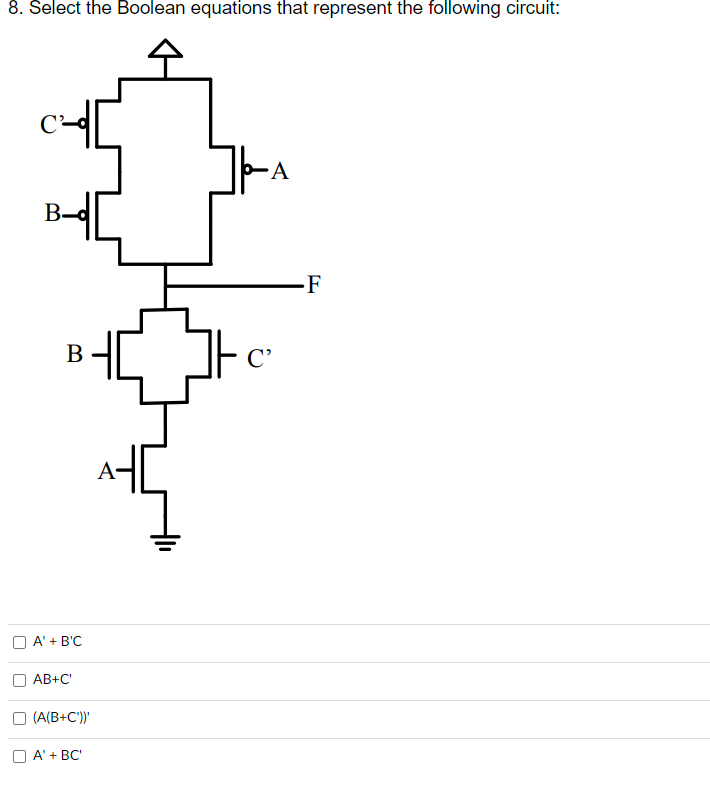 Solved AB+C′(A(B+C′))′ | Chegg.com