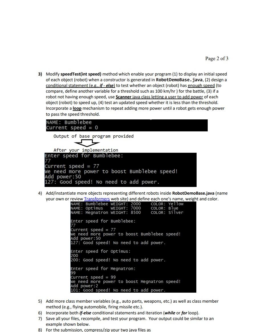 Object, class and method demo // // import | Chegg.com