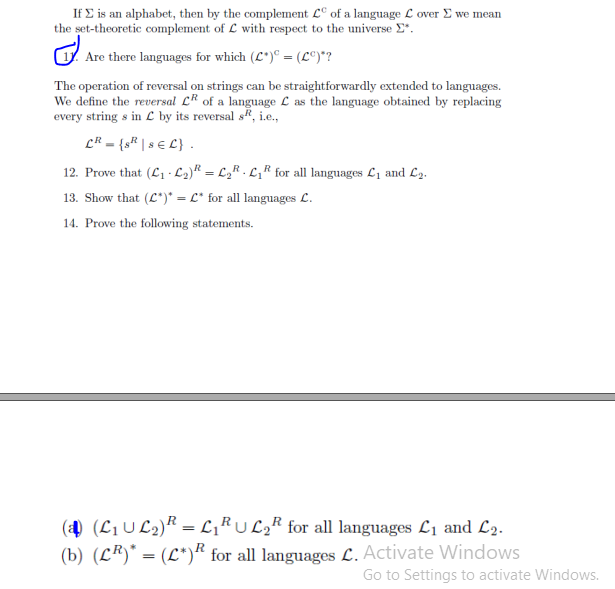 Solved If is an alphabet, then by the complement of a | Chegg.com