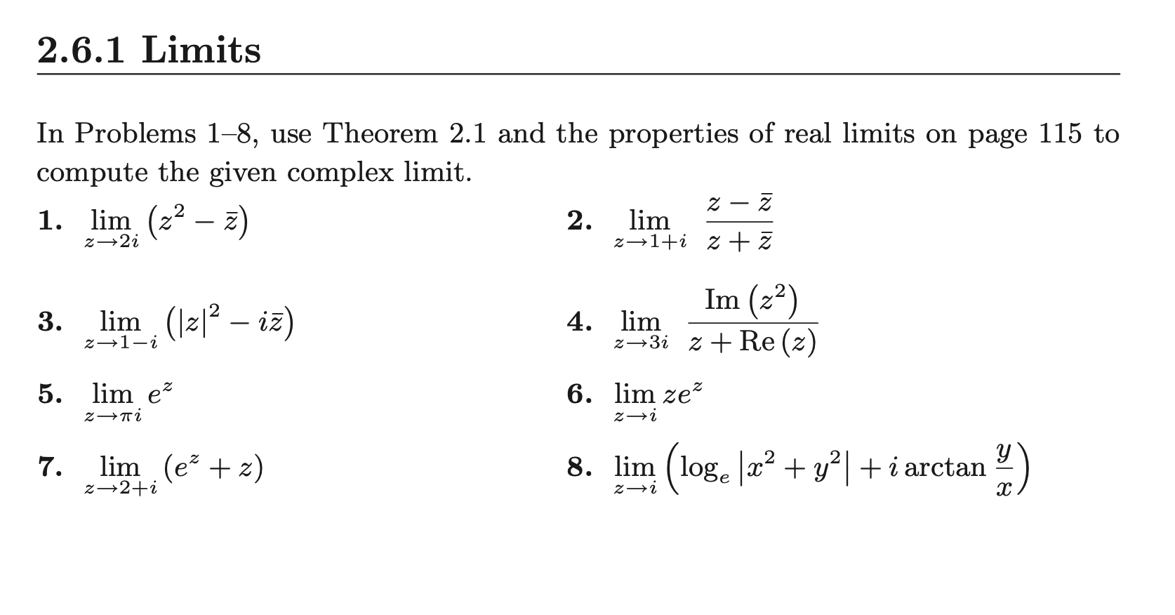 Solved In Problems 1-8, use Theorem 2.1 and the properties | Chegg.com