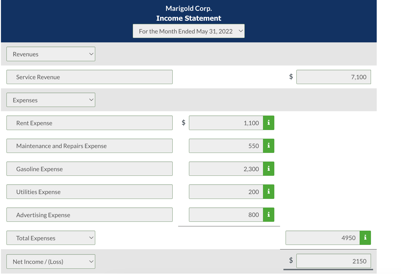 Solved Marigold Corp. Balance Sheet Assets $ Liabilities and | Chegg.com