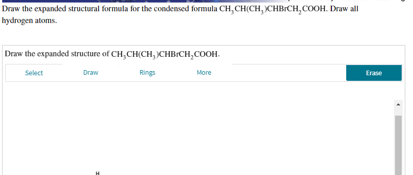 Solved Draw the expanded structural formula for the | Chegg.com