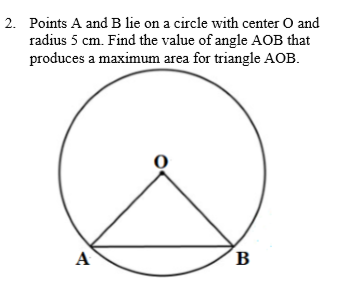 Solved 2. Points A and B lie on a circle with center O and | Chegg.com
