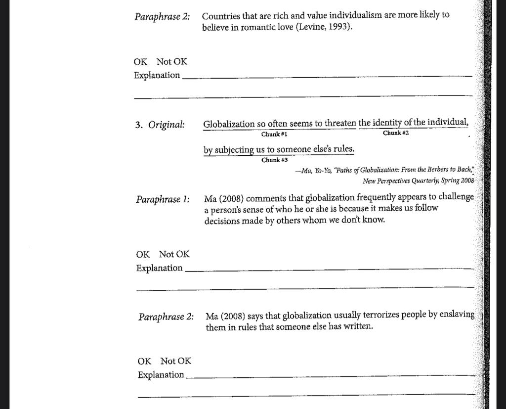 Use the chunking method to paraphrase this sentence. | Chegg.com