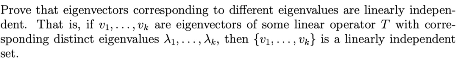 Solved Prove that eigenvectors corresponding to different | Chegg.com