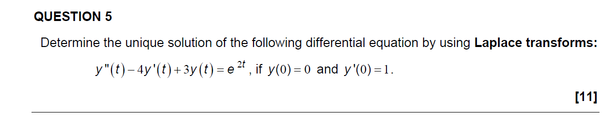 Solved Determine the unique solution of the following | Chegg.com