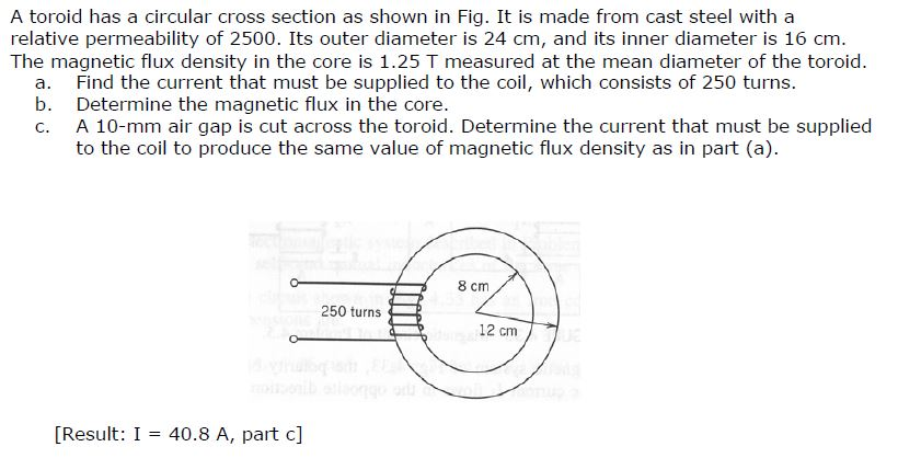Solved A toroid has a circular cross section as shown in | Chegg.com
