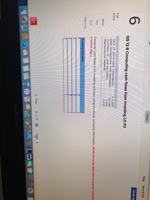 Solved Help Save&Exit Check m 6 Qs 12-8 Computing cash flows | Chegg.com