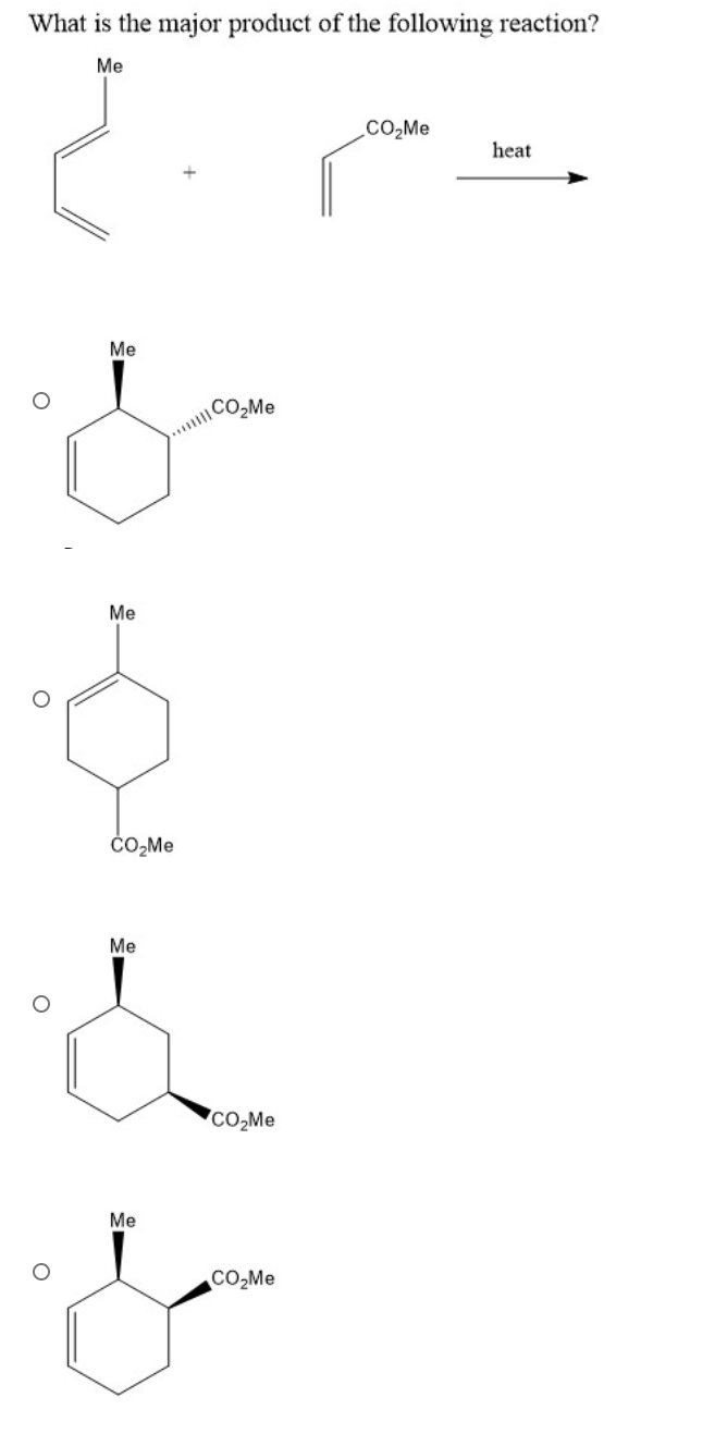 Solved What is the major product of the following reaction? | Chegg.com