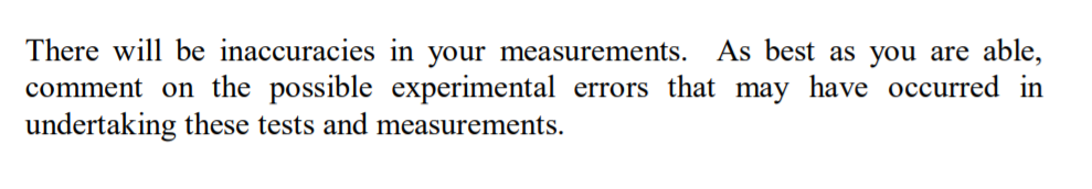 Solved There will be inaccuracies in your measurements. As | Chegg.com