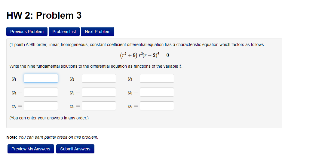 Solved HW 2: Problem 3 Previous Problem Problem List Next | Chegg.com