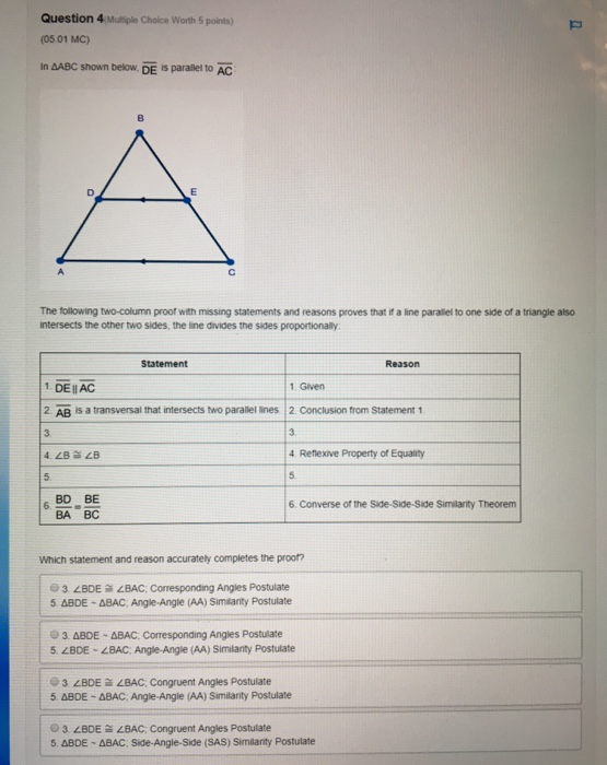 Solved Question 4 Multiple Choice Worth 5 points) (05 01 MC) | Chegg.com