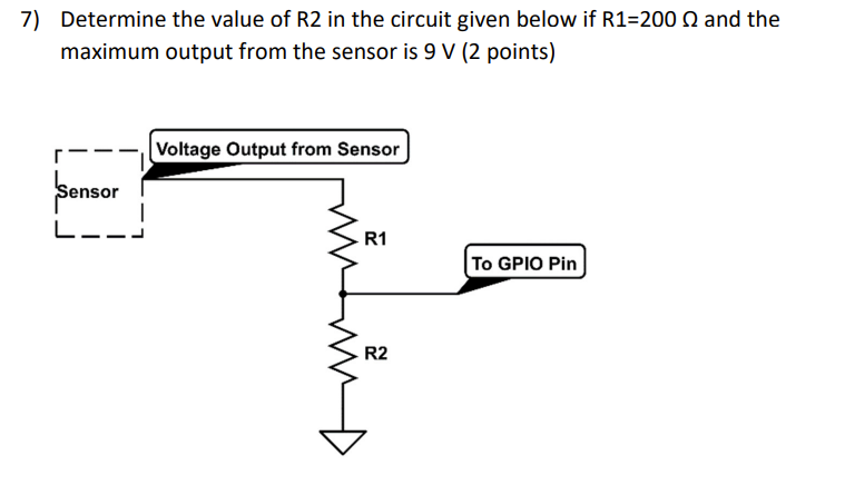 7) Determine the value of R2 in the circuit given | Chegg.com
