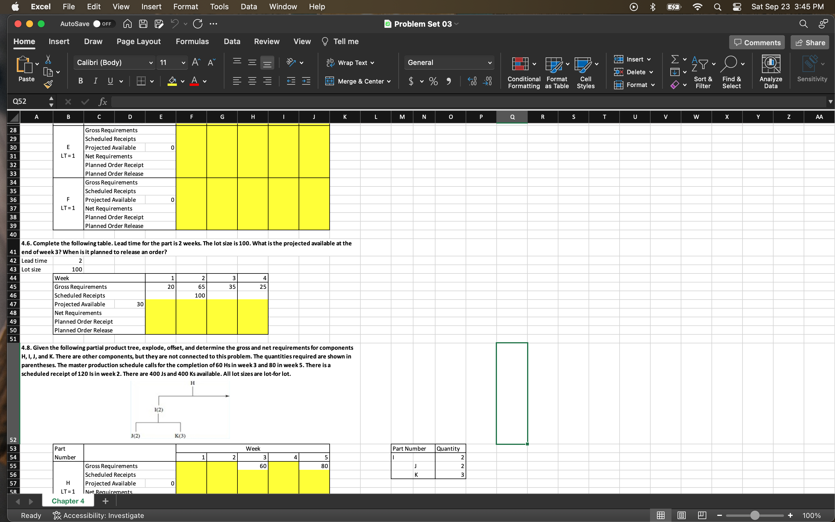 4.5. Given the following product tree, explode, | Chegg.com
