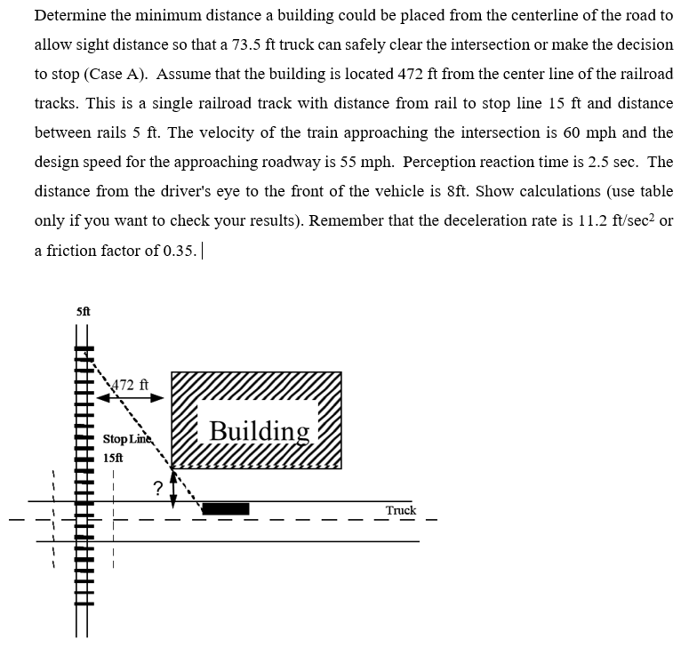 Solved Determine the minimum distance a building could be | Chegg.com
