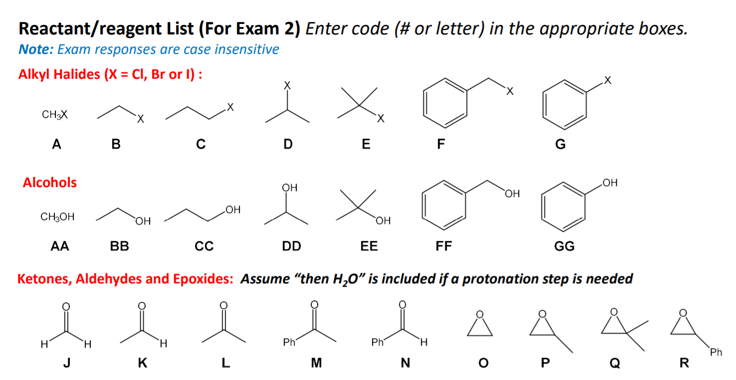 Solved Using the reagent list, determine the sequence of | Chegg.com