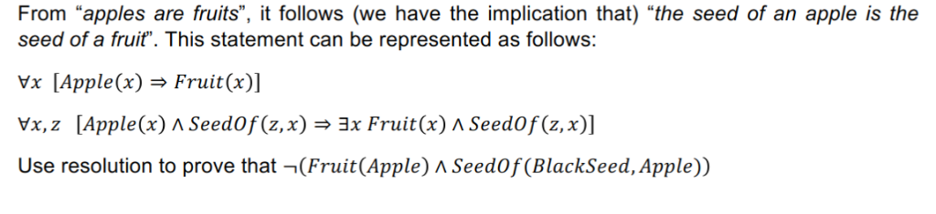 From "apples are fruits", it follows (we have the | Chegg.com