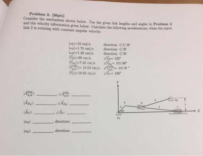 Problem 3. (20pts] Consider the mechanism shown | Chegg.com