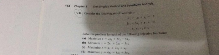 Solved 1s4 The Simplex Method And Sensitivity Analysis 0981