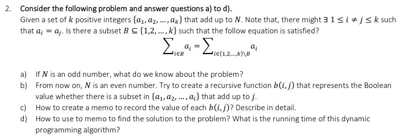 Solved 2. Consider the following problem and answer | Chegg.com