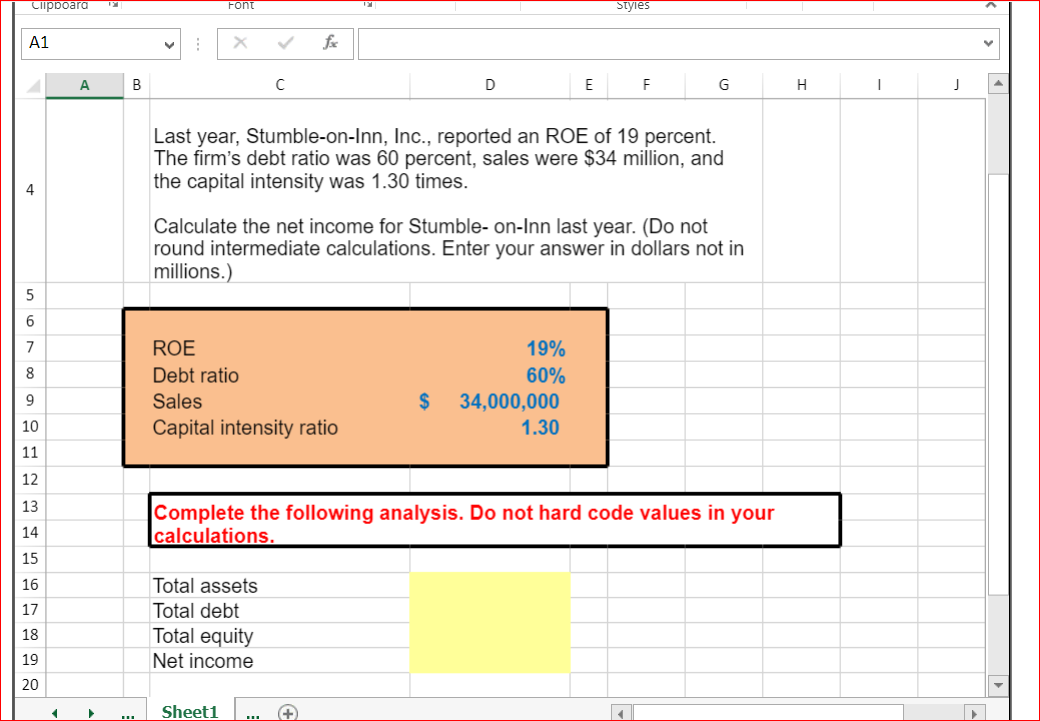 Solved Last year, Stumble-on-Inn, Inc., reported an ROE of | Chegg.com