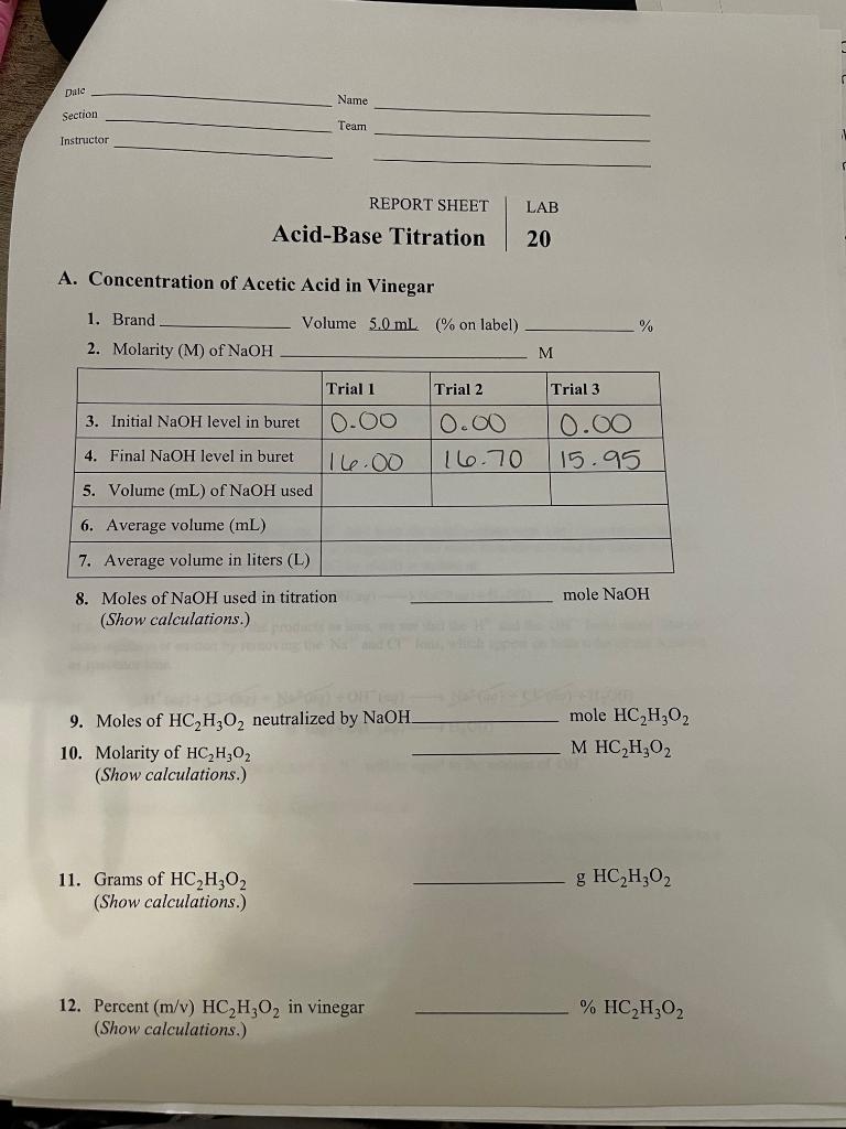 Solved Dale Name Section Team Instructor REPORT SHEET LAB | Chegg.com Solved Dale Name Section Team Instructor REPORT SHEET LAB | Chegg.com