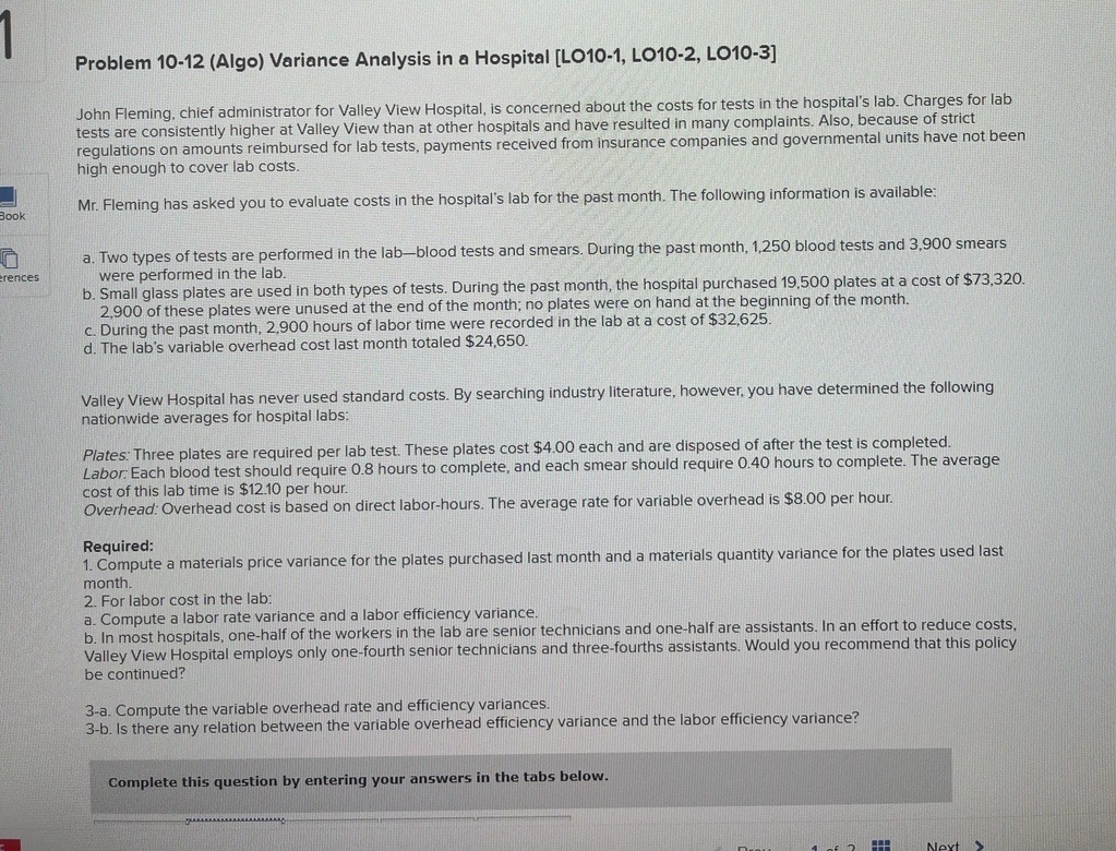 Solved PLEASE SEE IMAGES BELOW: ﻿Problem 10-12 (Algo) | Chegg.com