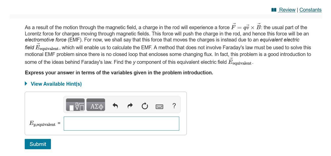 Solved A Review Constants (Figure 1) You may want to review | Chegg.com