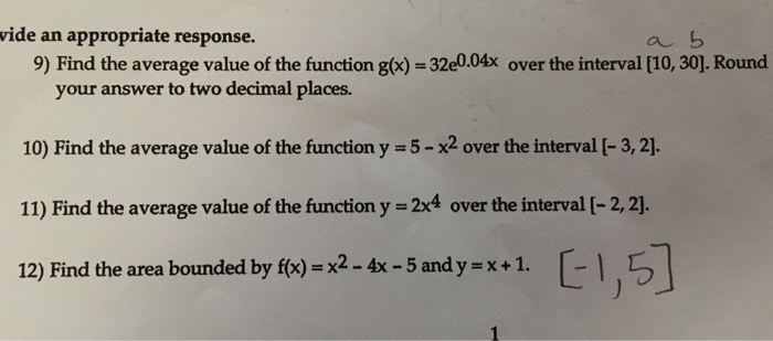 Solved 10.) Find the average value of the function y=5-x^2 | Chegg.com