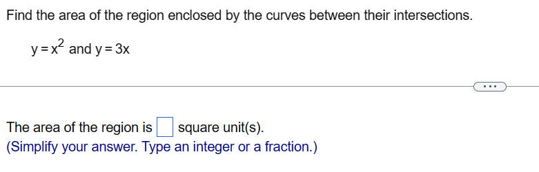 Solved Find the area of the region enclosed by the curves | Chegg.com