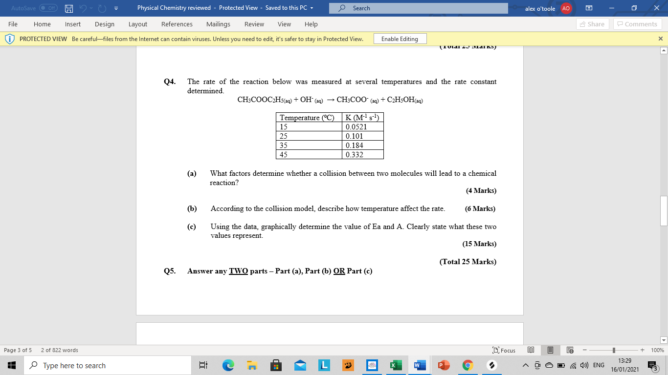 Solved AutoSave H Physical Chemistry reviewed - Protected | Chegg.com
